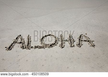 Aloha. Words Written Image & Photo (Free Trial) | Bigstock