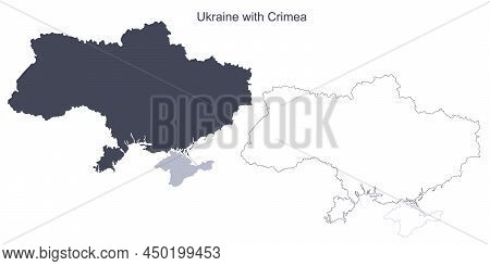 Map Ukraine Crimea Vector & Photo (Free Trial) | Bigstock