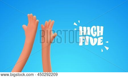 High Five 3d Cartoon Vector & Photo (Free Trial) | Bigstock