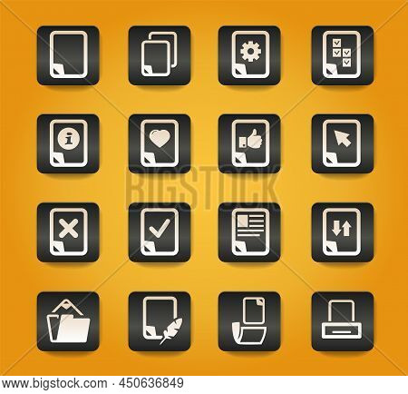 Documents Symbols On Vector & Photo (Free Trial) | Bigstock
