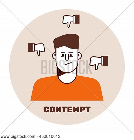 Contempt Emotion Icon Vector & Photo (Free Trial) | Bigstock