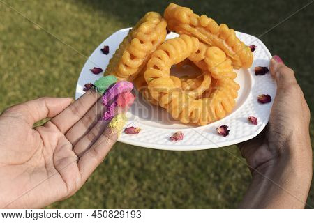 Female Holding Imarti Image & Photo (Free Trial) | Bigstock