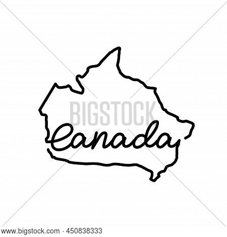 Canada Outline Map Vector & Photo (Free Trial) | Bigstock