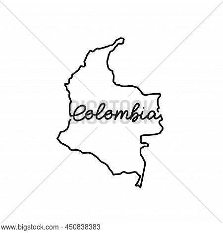 Colombia Outline Map Vector & Photo (Free Trial) | Bigstock