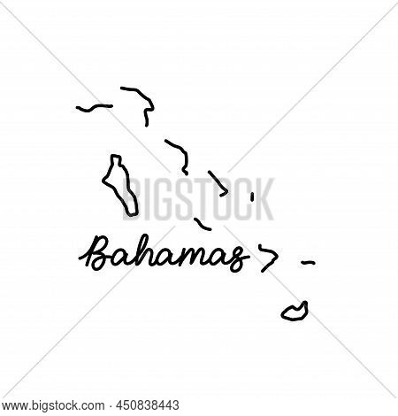 Bahamas Outline Map Vector & Photo (Free Trial) | Bigstock