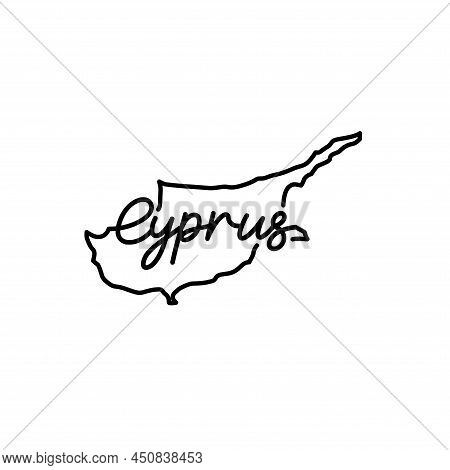 Cyprus Outline Map Vector & Photo (Free Trial) | Bigstock
