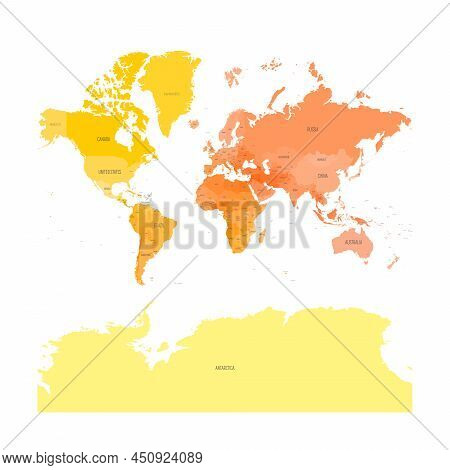 Map World. Mercator Vector & Photo (Free Trial) | Bigstock