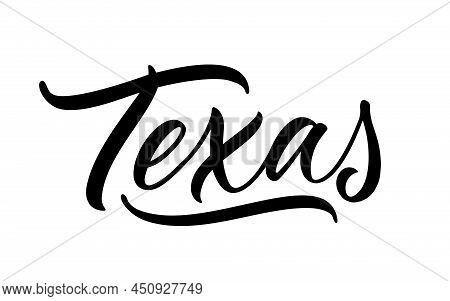 Texas Hand Lettering Vector & Photo (Free Trial) | Bigstock