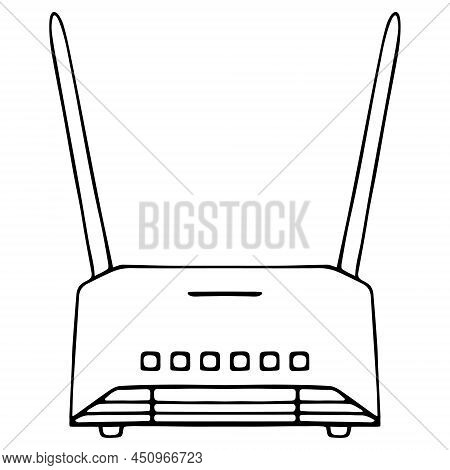Wi-fi Router. Sketch Vector & Photo (Free Trial) | Bigstock