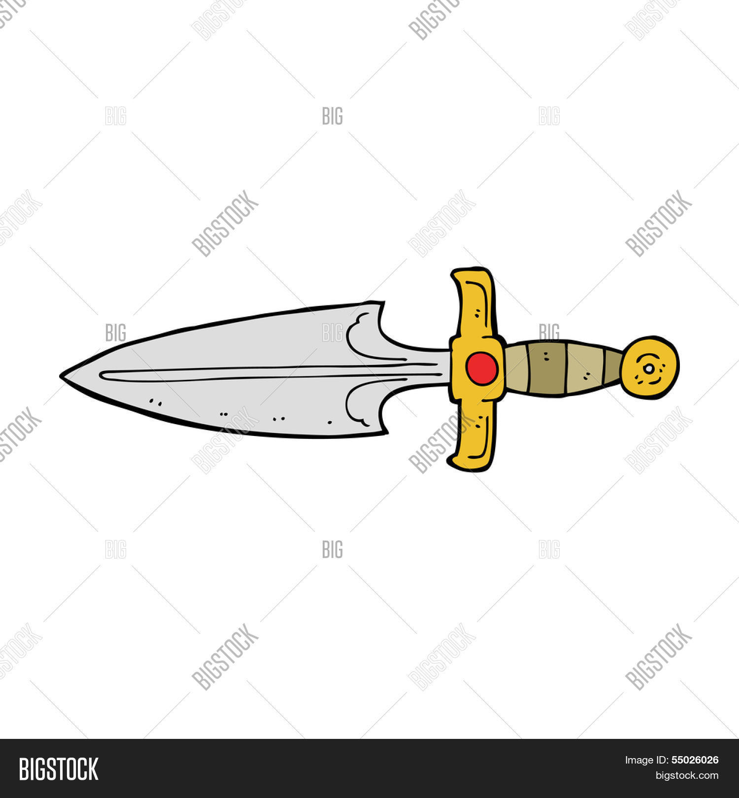 Cartoon Dagger Vector & Photo (Free Trial) | Bigstock