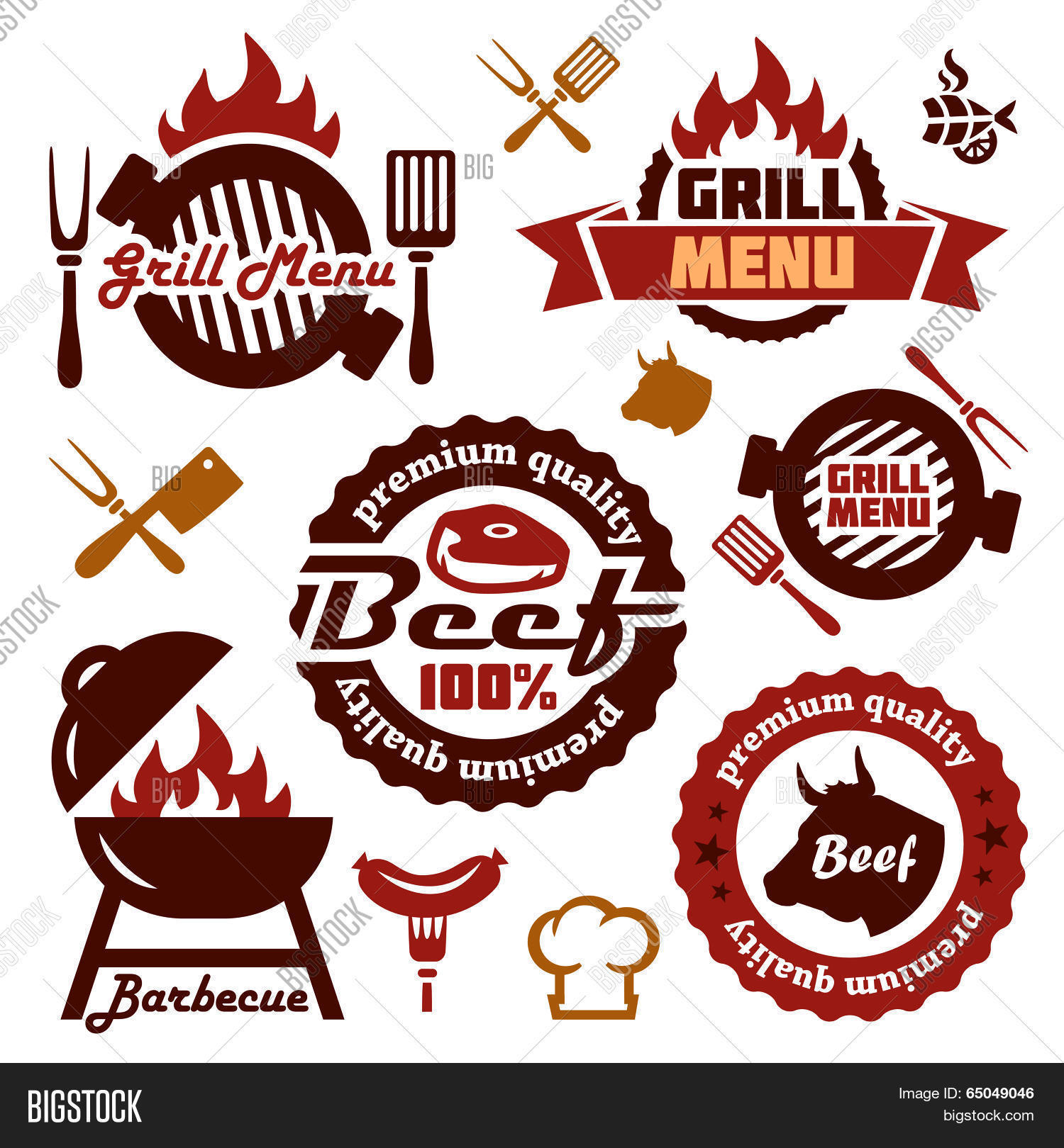 Grill Menu Design Vector & Photo (Free Trial) | Bigstock