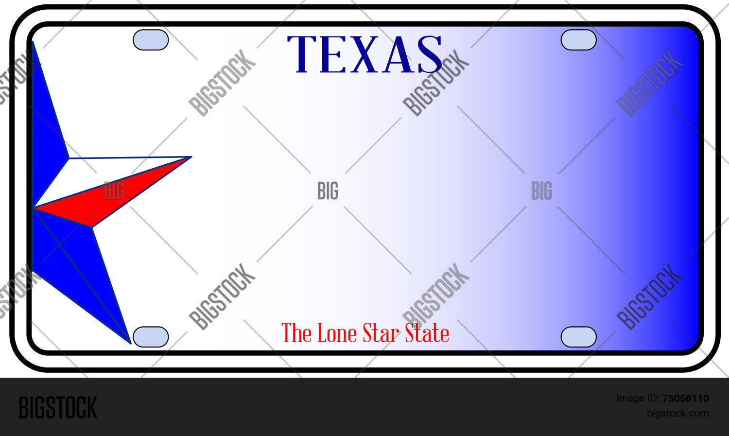 Texas License Plate Vector & Photo (Free Trial) | Bigstock
