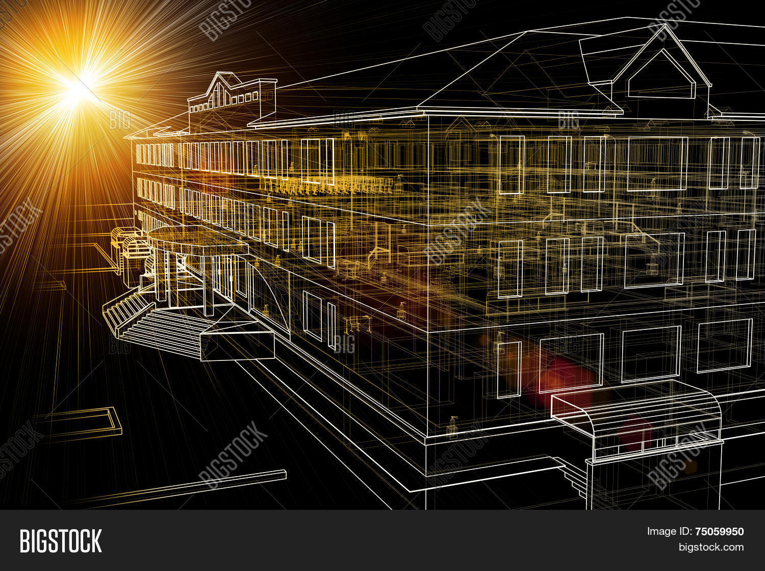 Wire-frame Buildings Image & Photo (Free Trial) | Bigstock