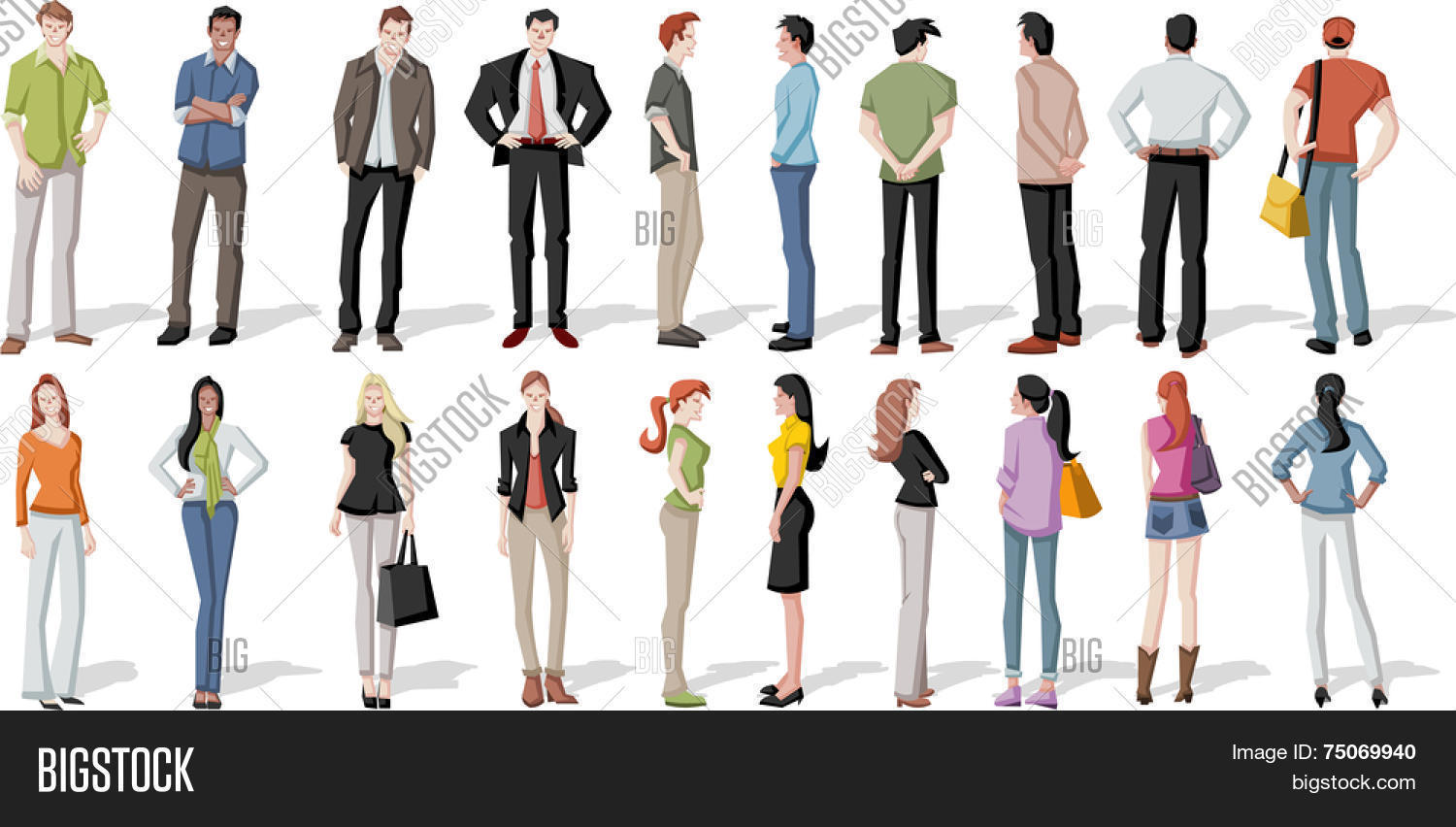 Large Group Cartoon Vector & Photo (Free Trial) | Bigstock