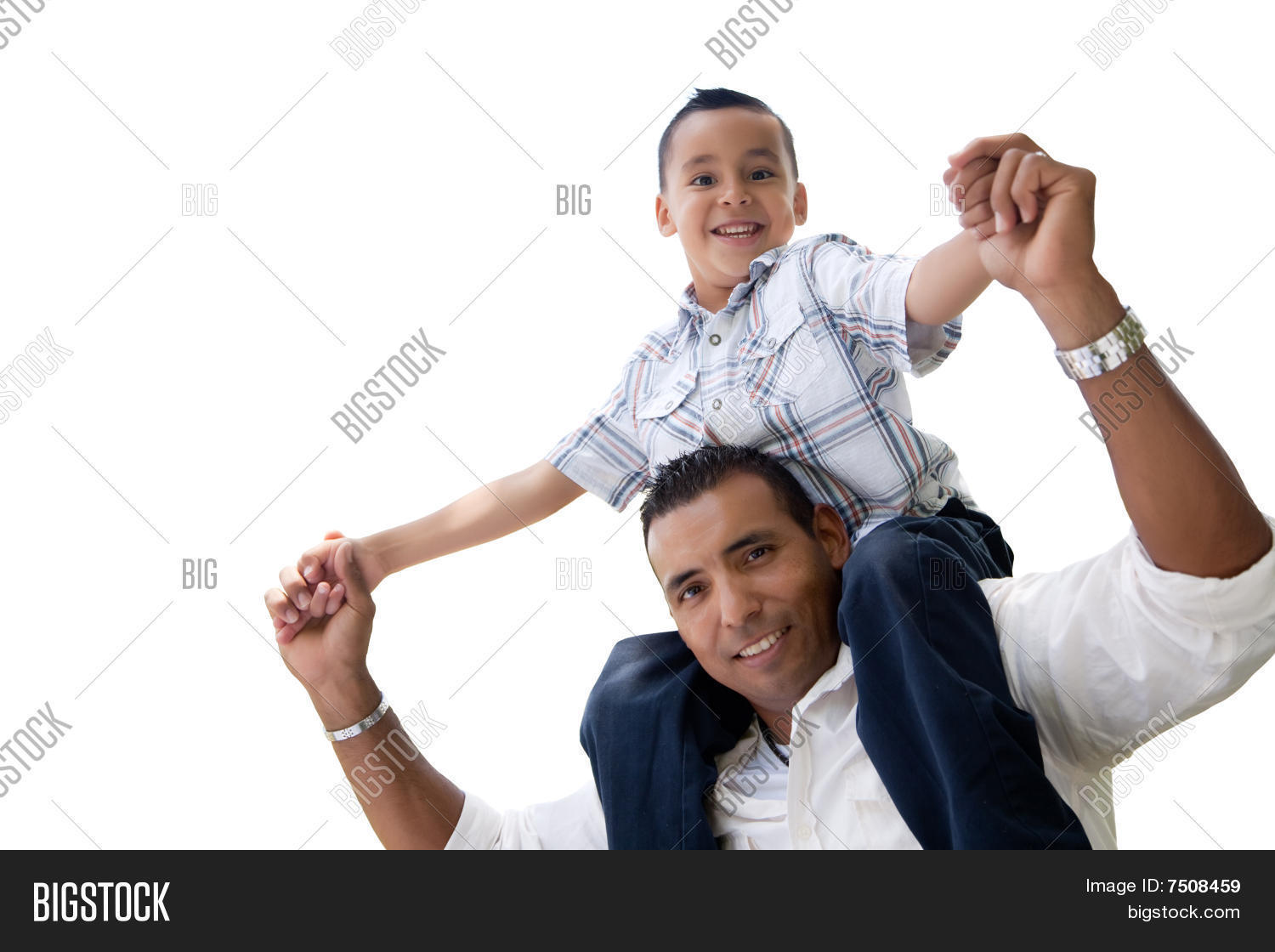 Hispanic Father Son Image & Photo (Free Trial) | Bigstock