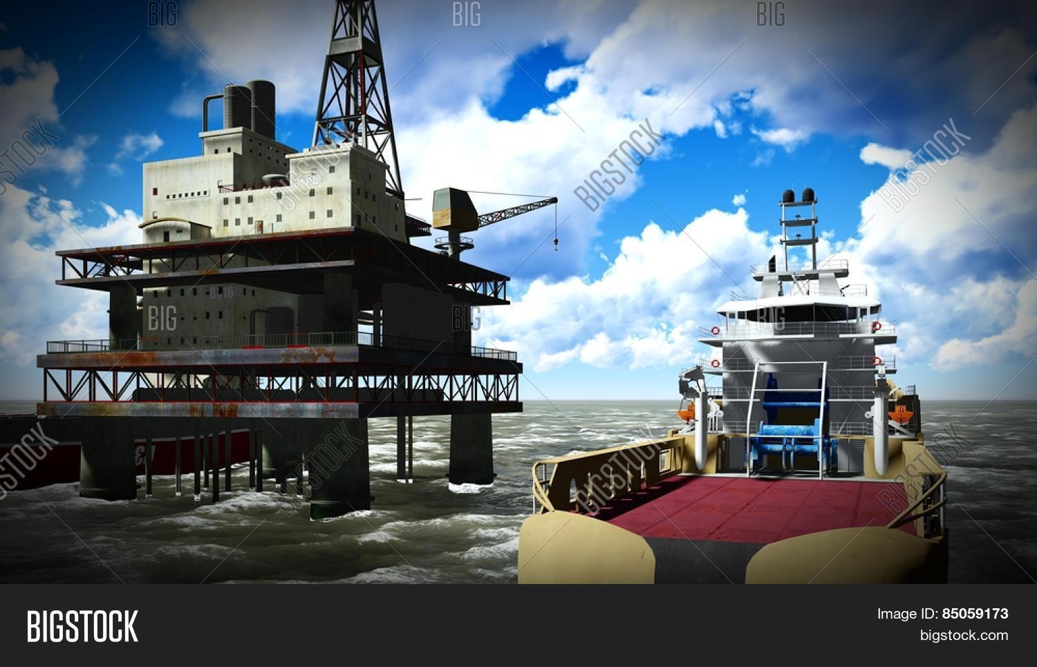 Oil Rig Platform Image & Photo (Free Trial) | Bigstock