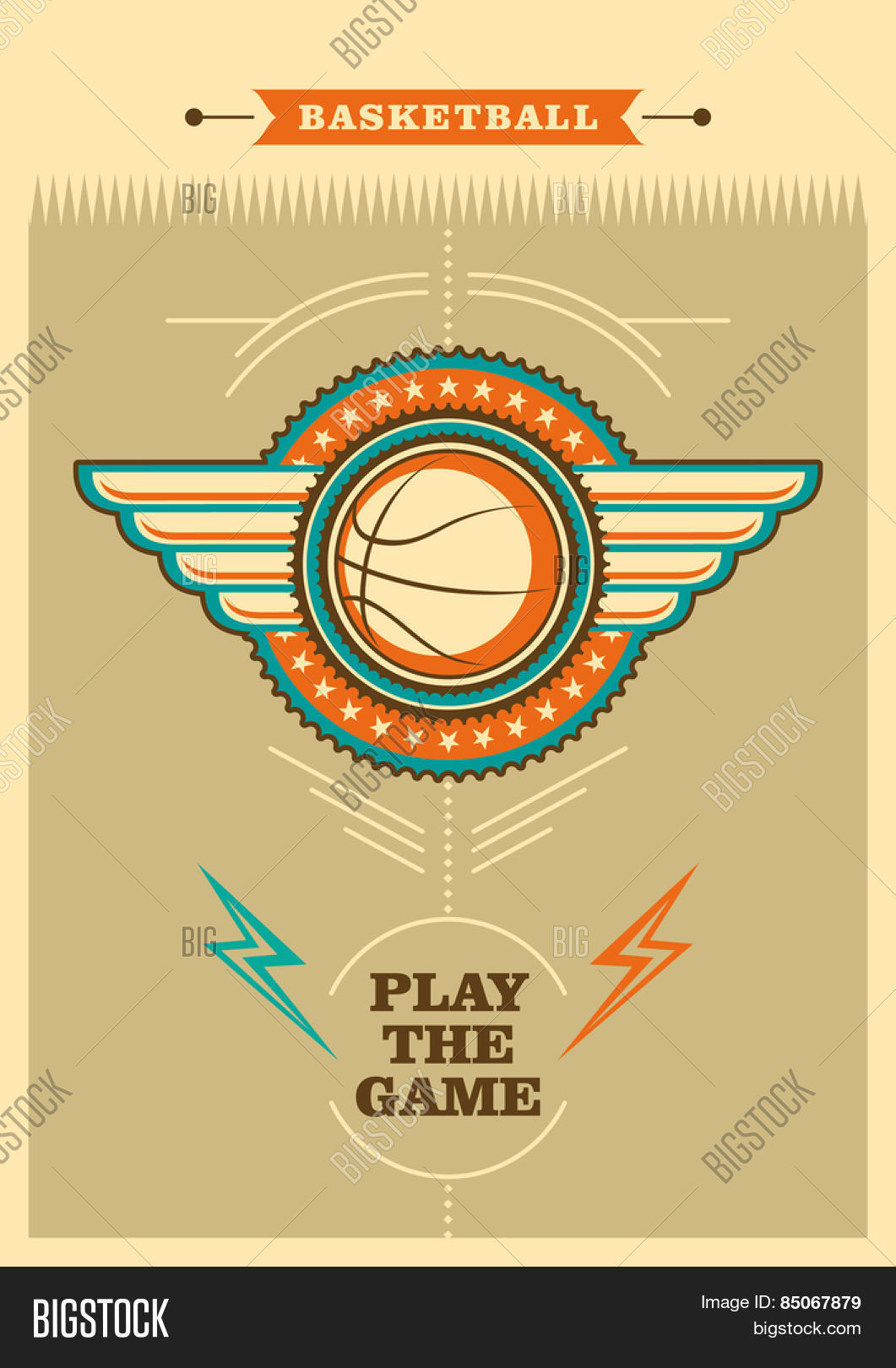 Retro Basketball Vector & Photo (Free Trial) | Bigstock