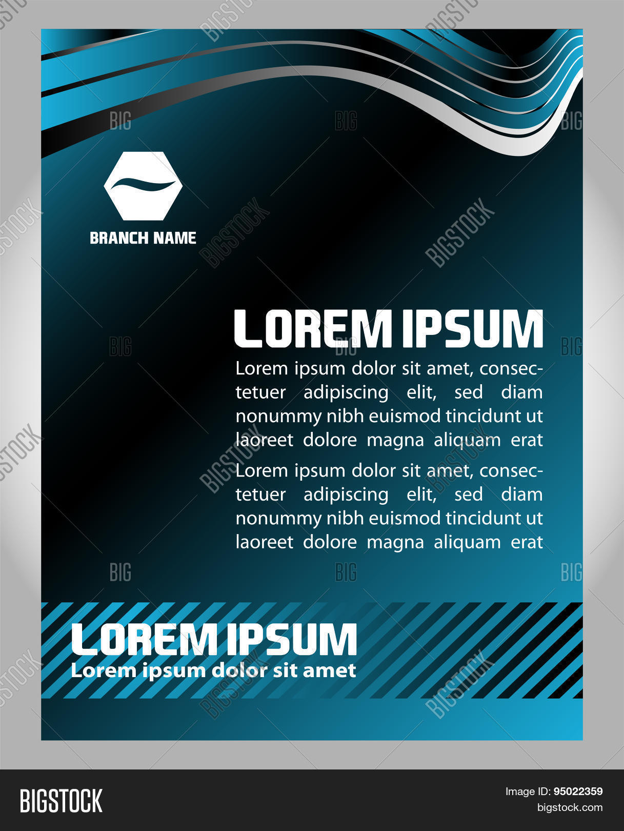 Blue Modern Flyer Vector & Photo (Free Trial) | Bigstock