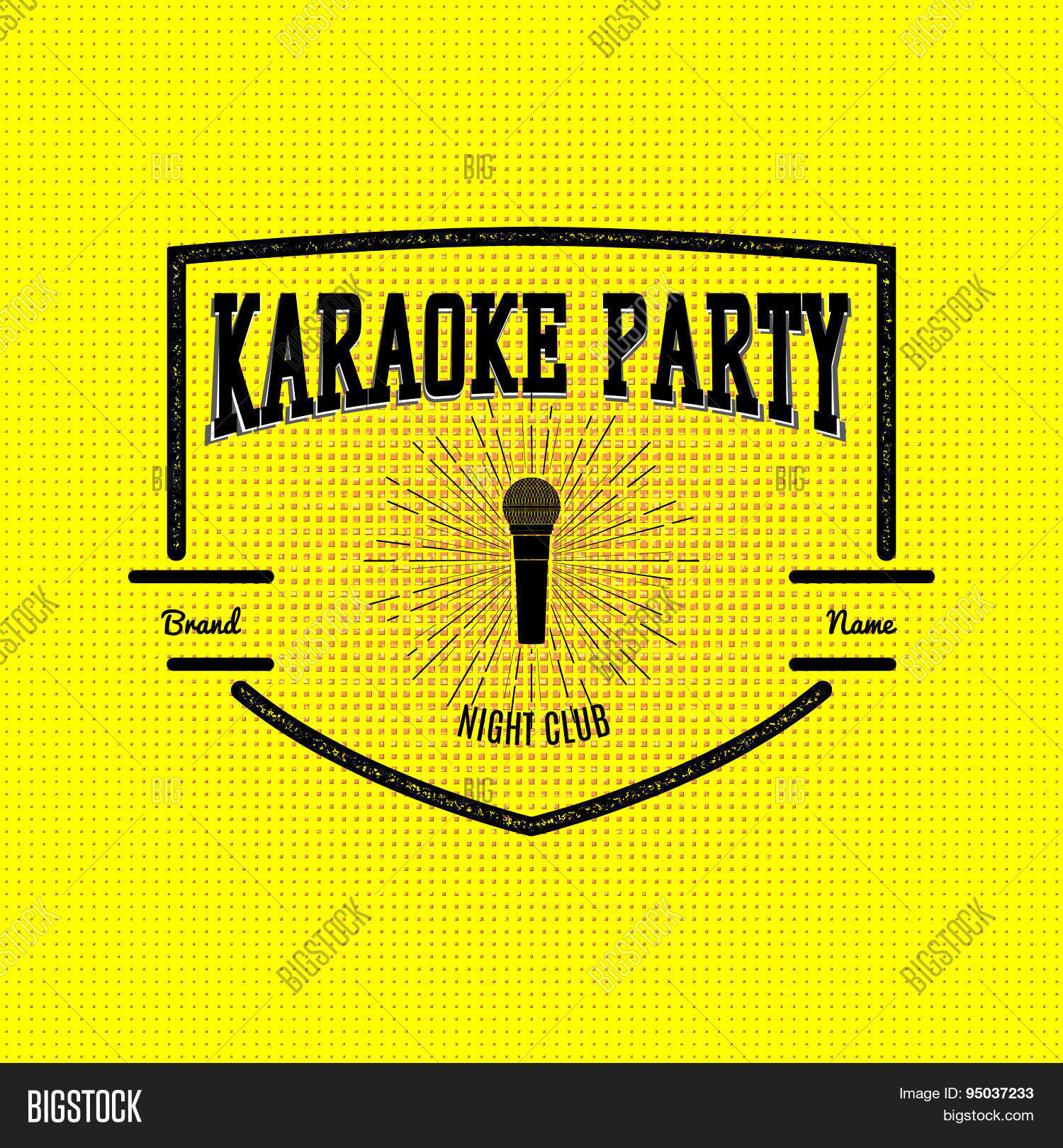 Karaoke Party Badges Vector & Photo (Free Trial) | Bigstock