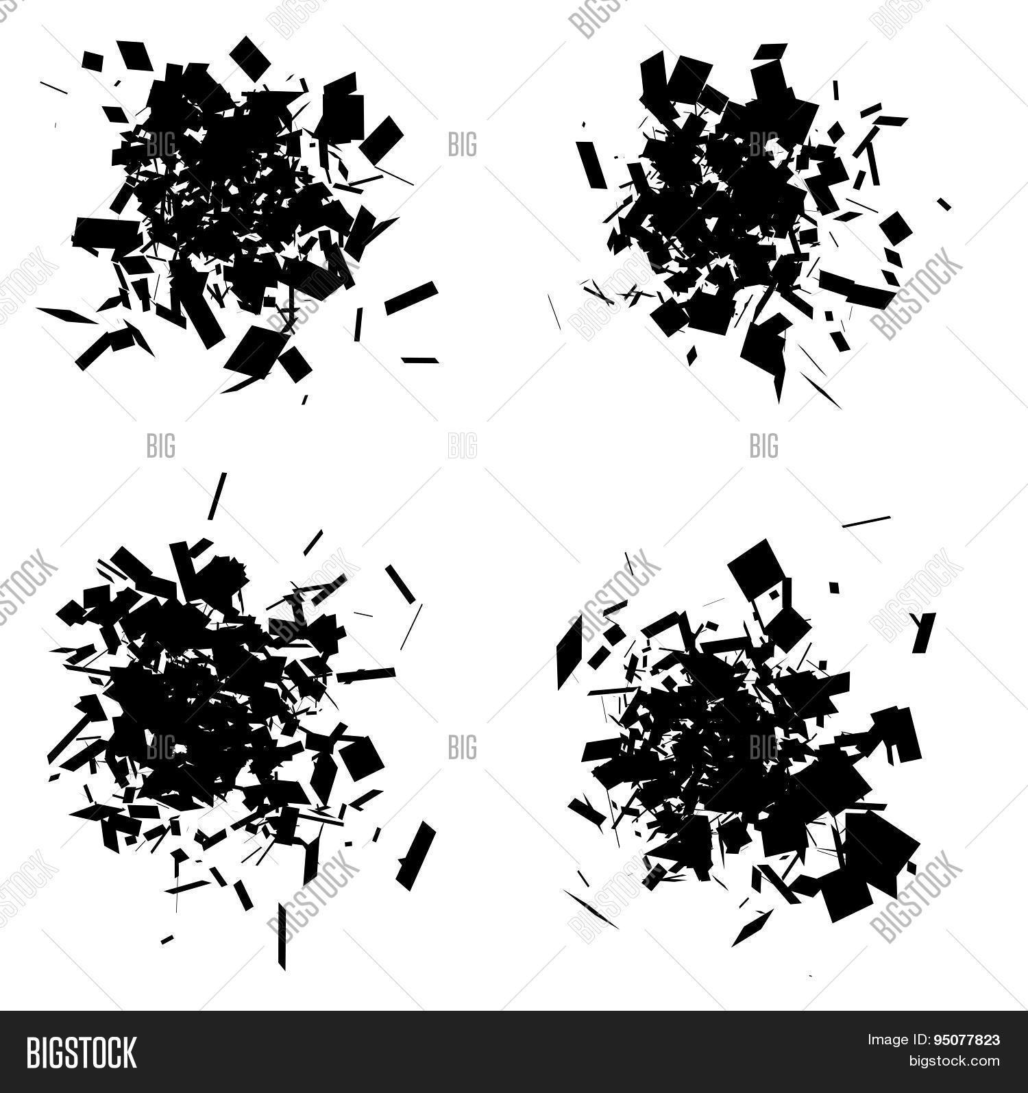 Exploded Icon Black Vector & Photo (Free Trial) | Bigstock