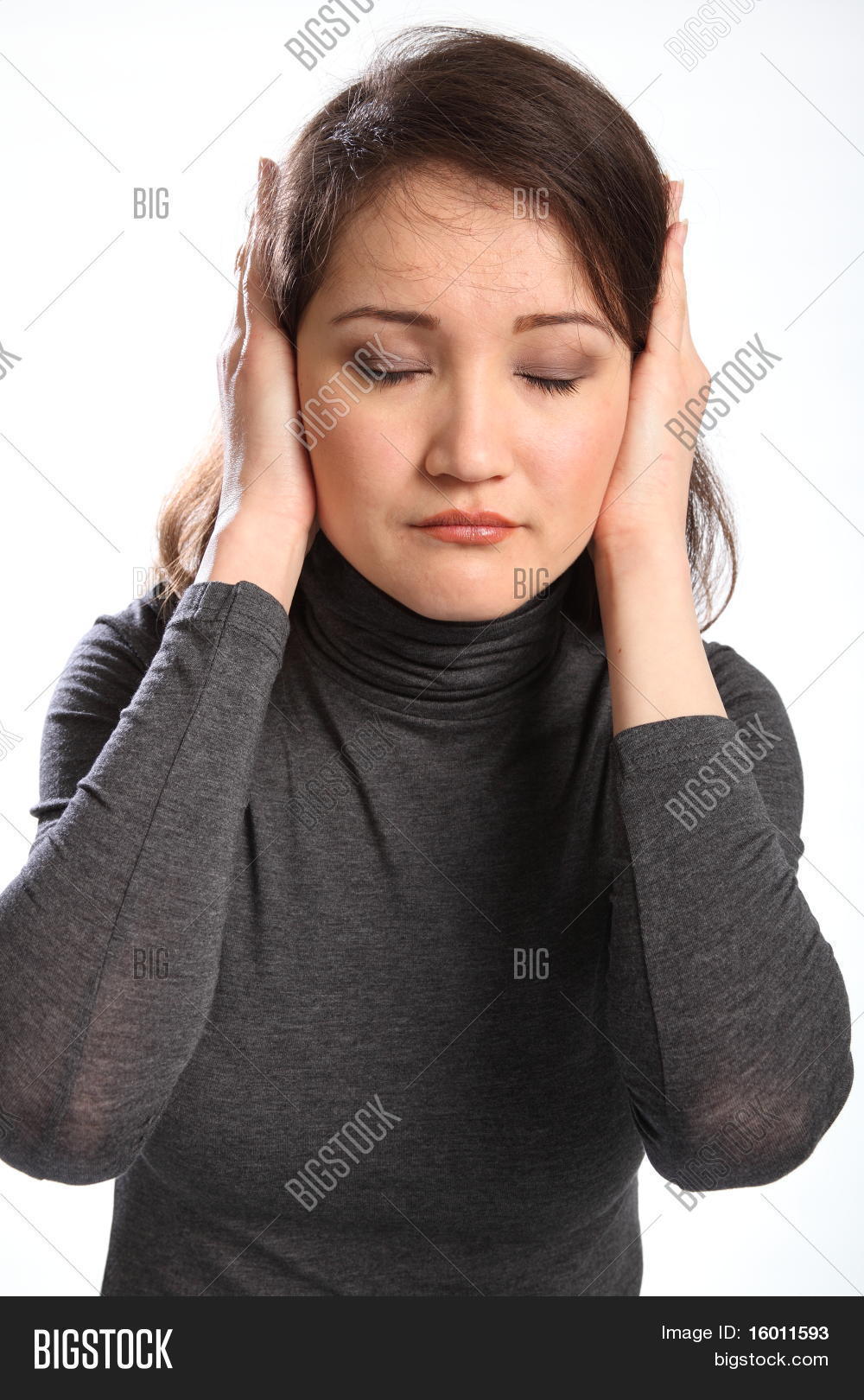 Woman Hands Over Ears Image & Photo (Free Trial) | Bigstock
