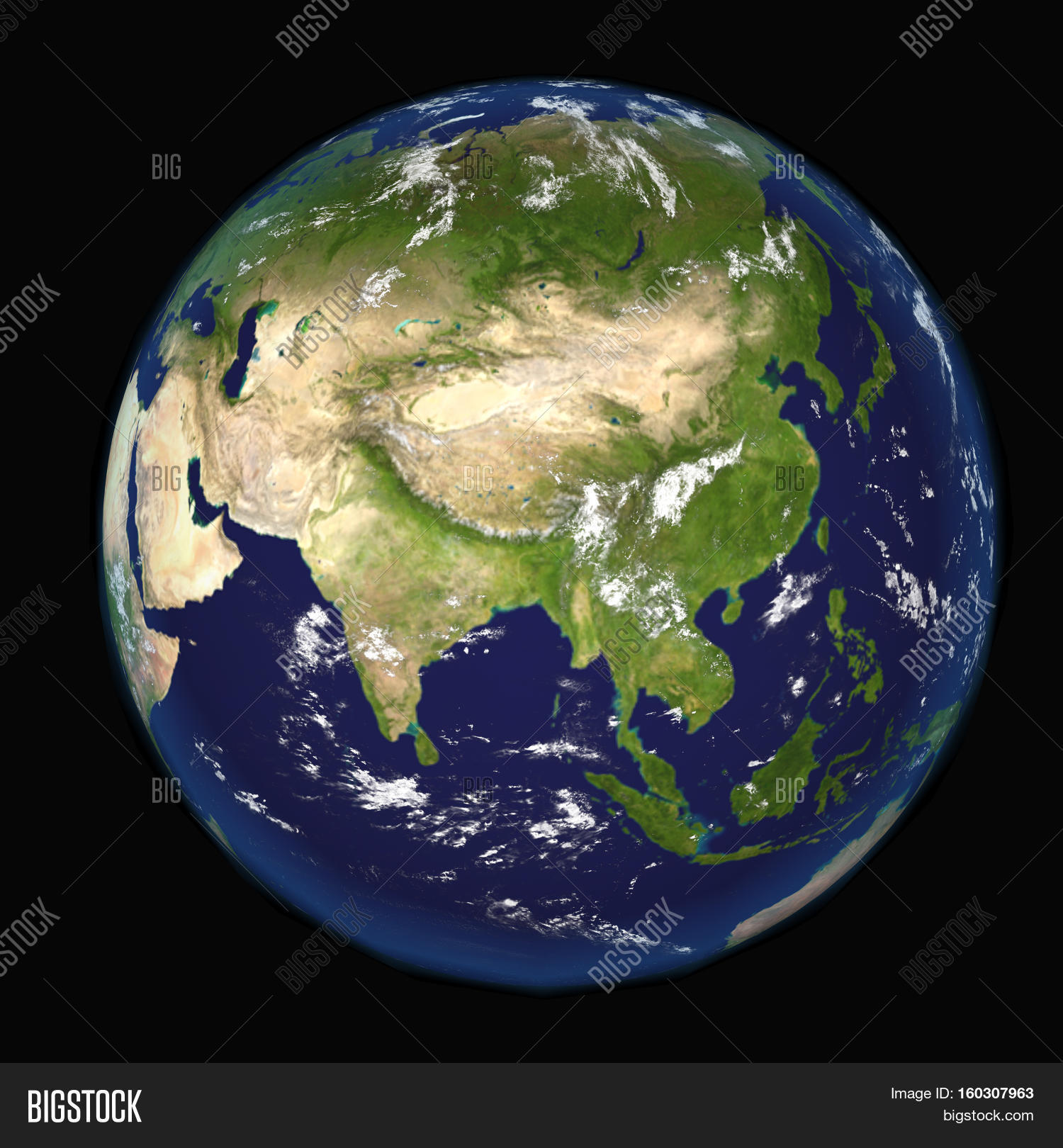 Asia India Seen Space Image & Photo (Free Trial) | Bigstock
