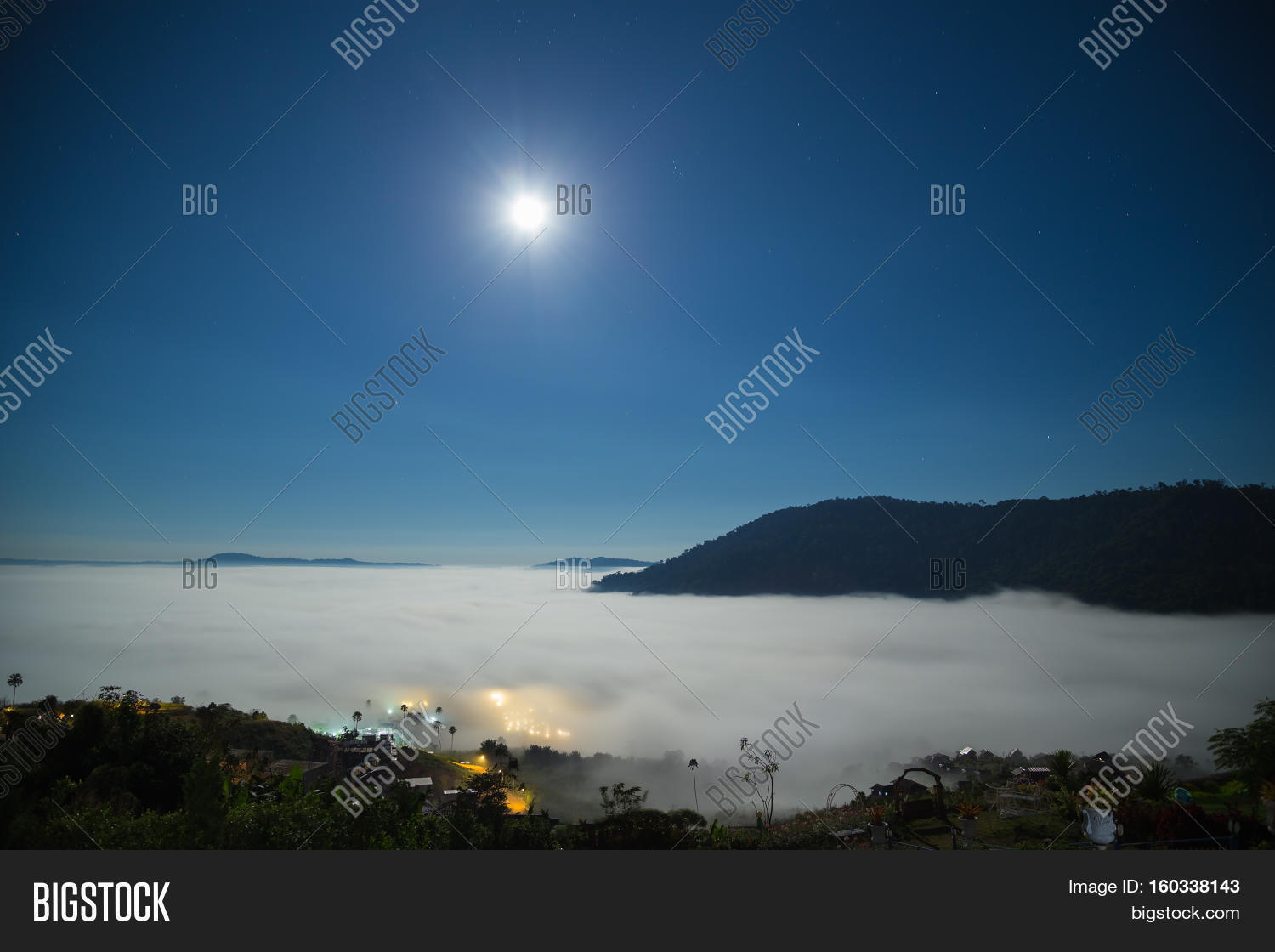 Super Full Moon Fog Image & Photo (Free Trial) | Bigstock
