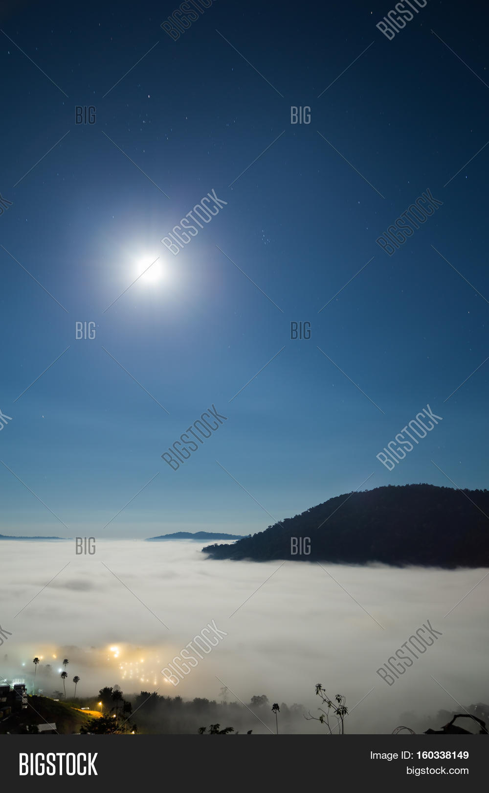 Super Full Moon Fog Image & Photo (Free Trial) | Bigstock