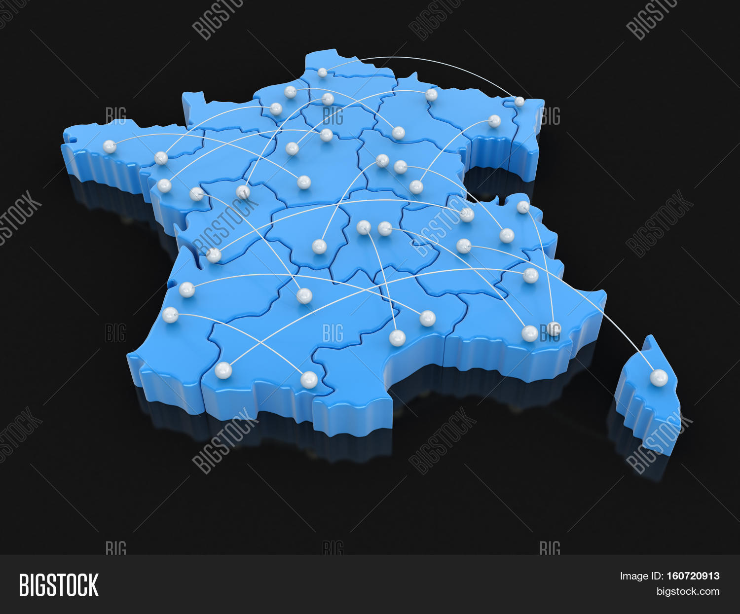 3D Illustration. Map Image & Photo (Free Trial) | Bigstock