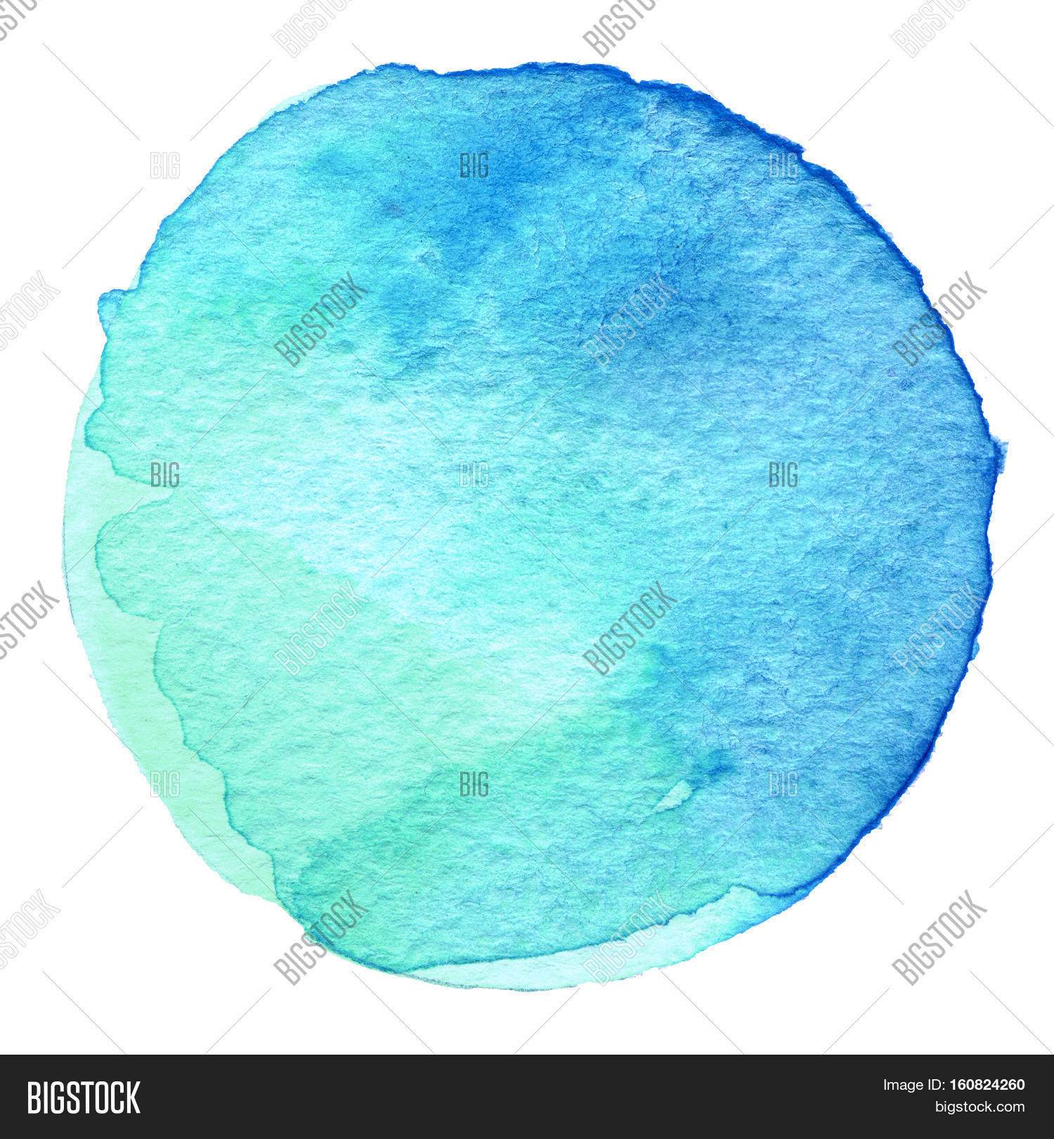 Blue Watercolor Circle Image & Photo (Free Trial) | Bigstock