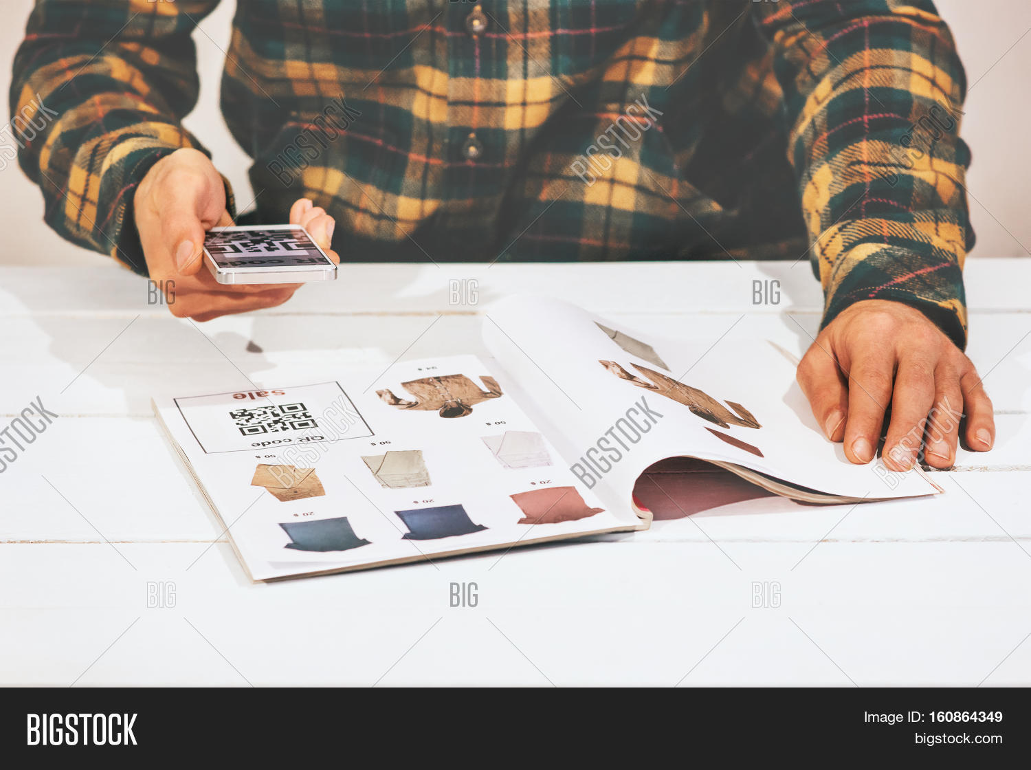 Man Shopping Scanning Image & Photo (Free Trial) | Bigstock
