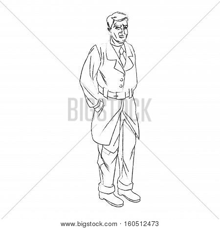 Inspector Man Cartoon Vector & Photo (Free Trial) | Bigstock