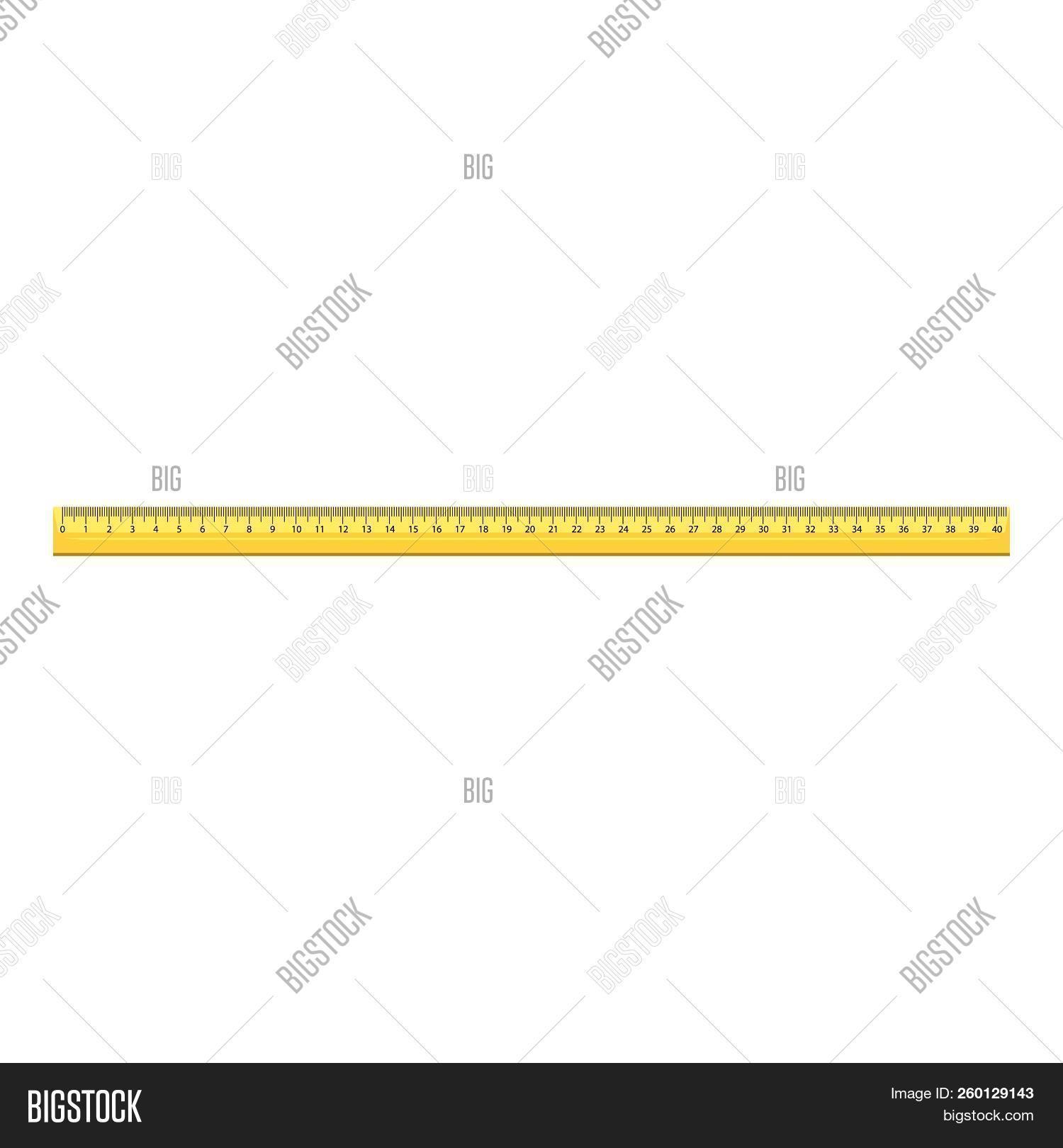 40 Cm Wood Ruler Icon Image & Photo (Free Trial) | Bigstock