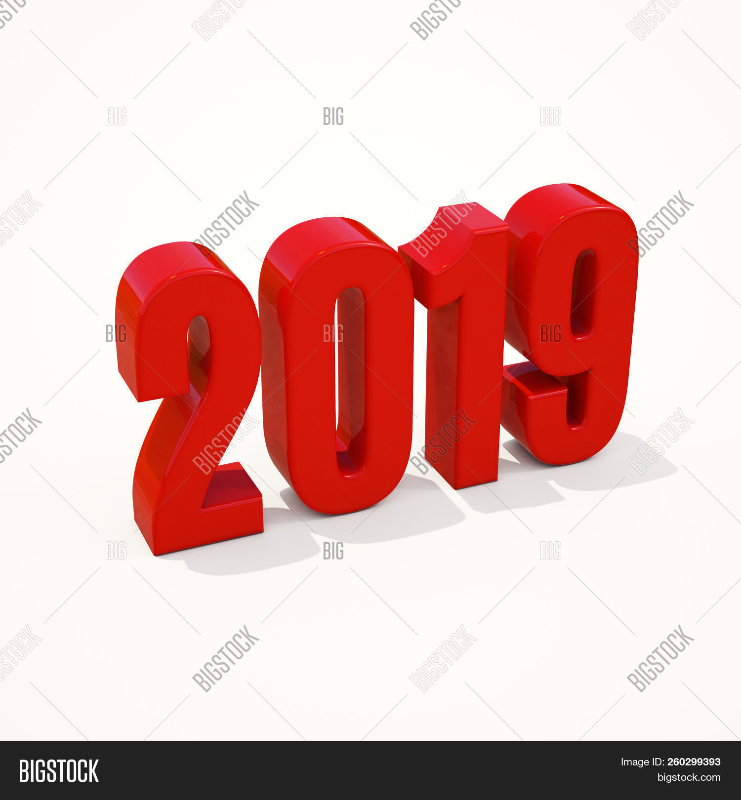 Red 2019 On White Image & Photo (Free Trial) | Bigstock