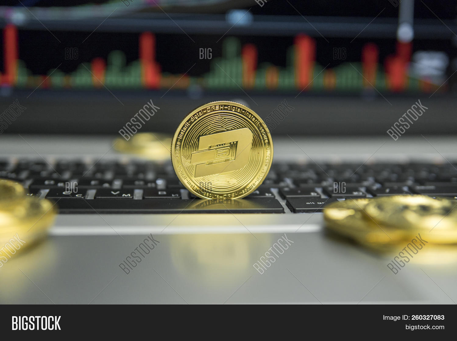 Golden Dash Coin Gold Image & Photo (Free Trial) | Bigstock