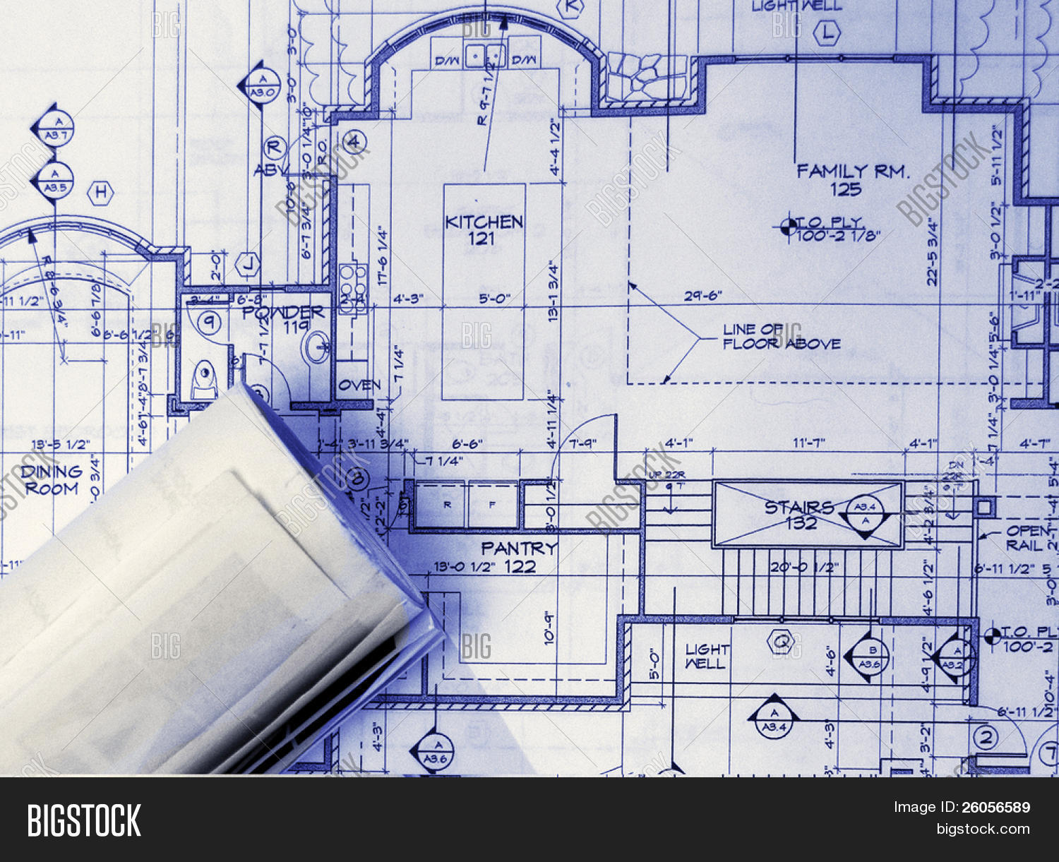 Blue Prints On Table Image & Photo (Free Trial) | Bigstock