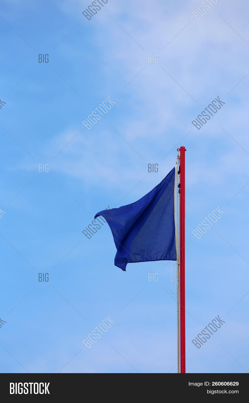 Blue Flag Waves On Sky Image & Photo (Free Trial) | Bigstock