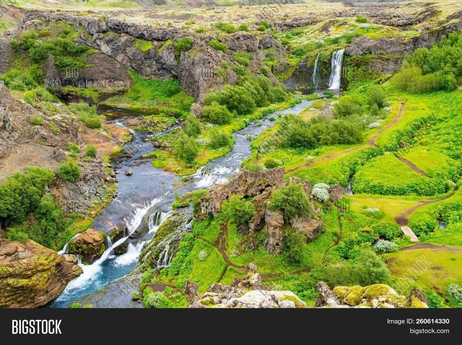 Aerial View Waterfall Image & Photo (Free Trial) | Bigstock