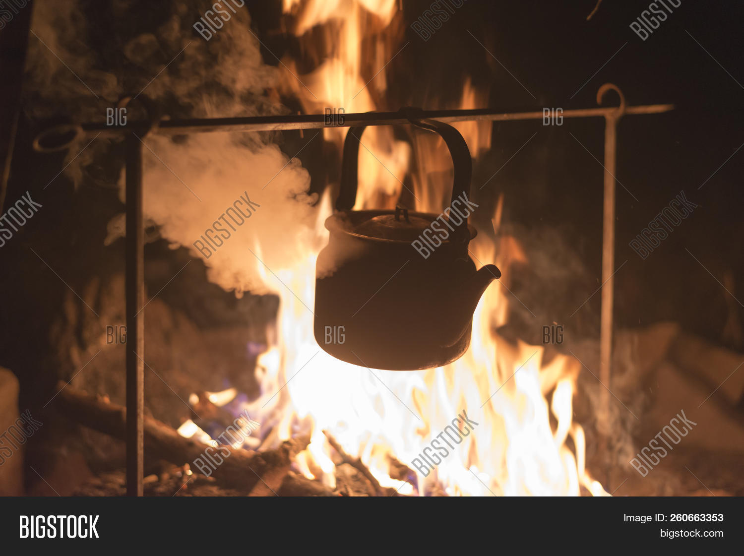 Kettle Heated On Fire Image & Photo (Free Trial) | Bigstock