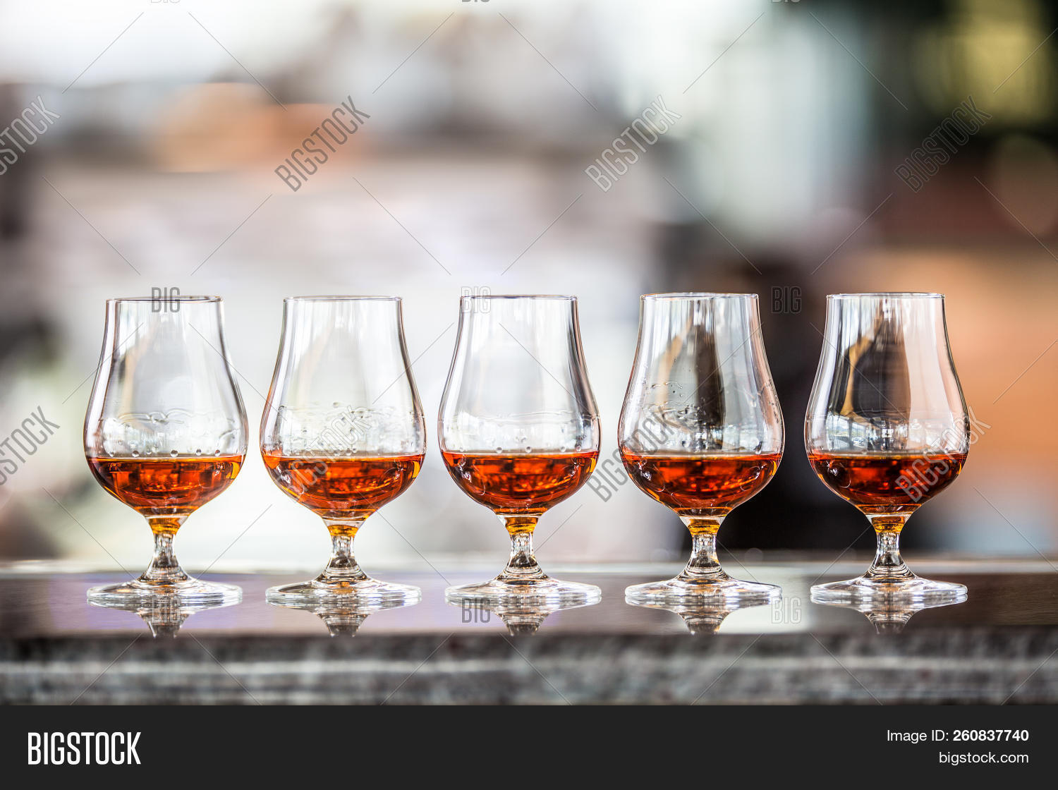 Five Cups Cognac Rum Image & Photo (Free Trial) | Bigstock