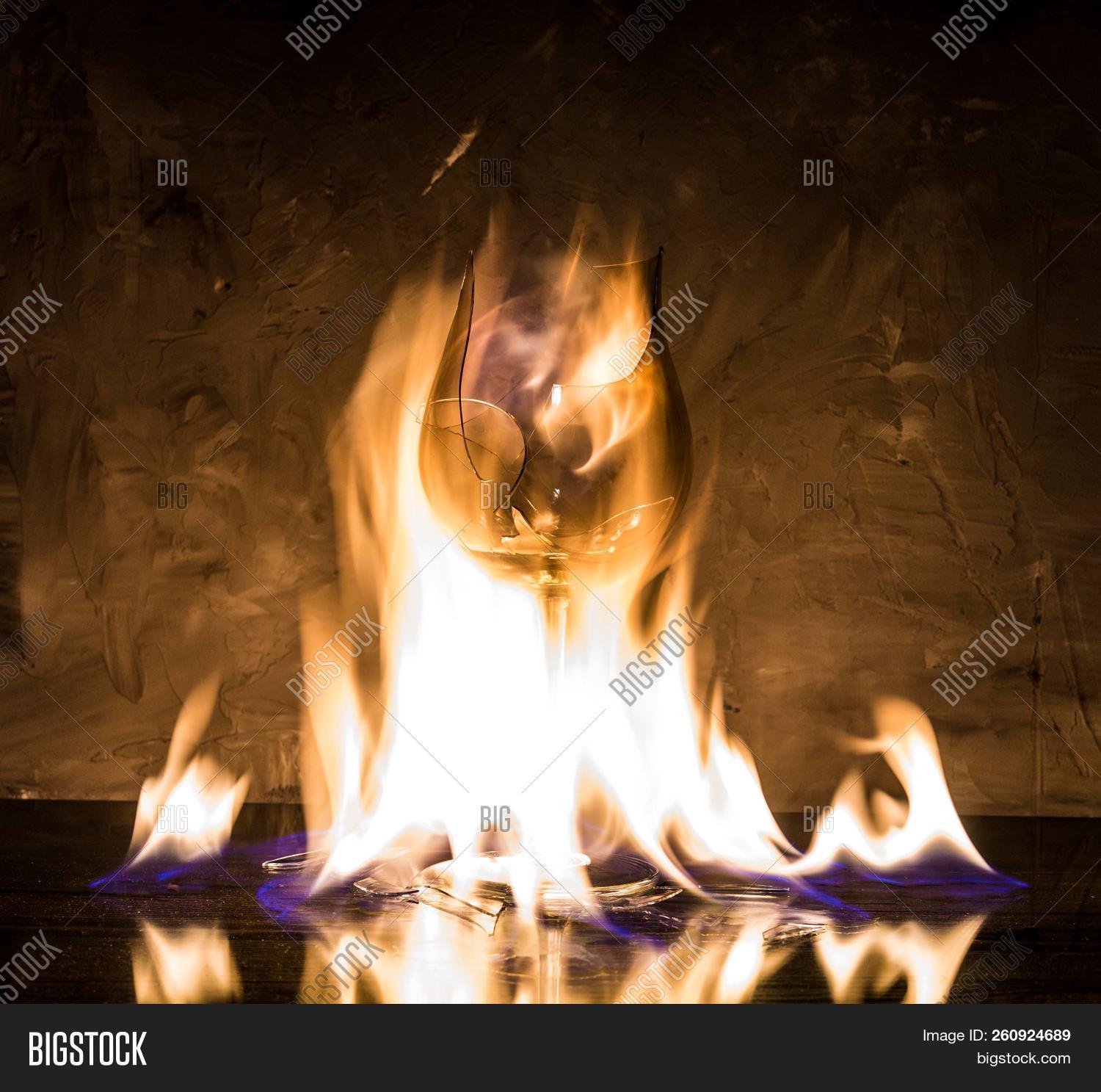 Broken Glass On Fire Image & Photo (Free Trial) | Bigstock