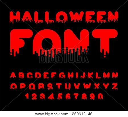 Halloween Font Blood Vector & Photo (Free Trial) | Bigstock