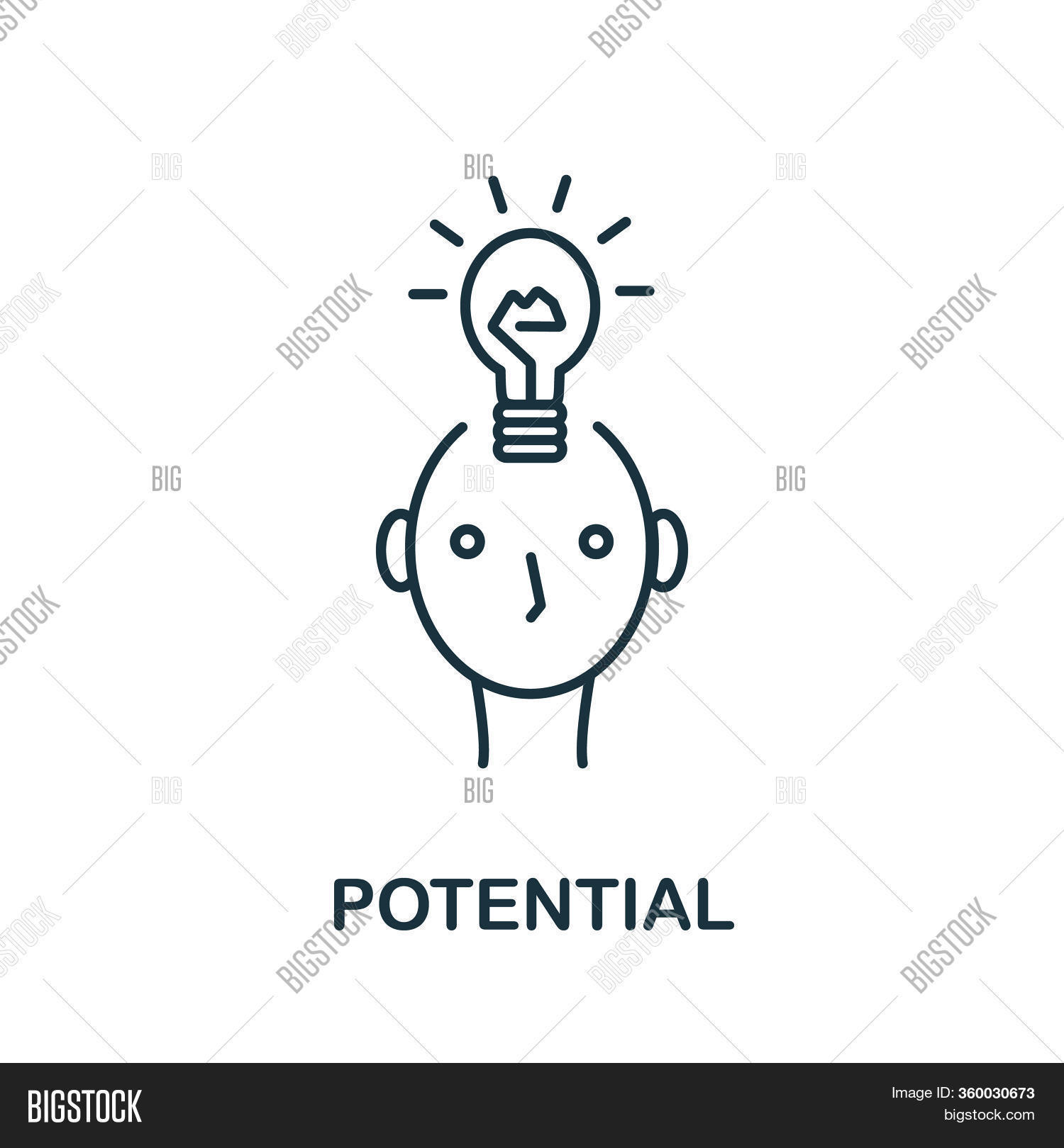 Potential Icon. Line Image & Photo (Free Trial) | Bigstock
