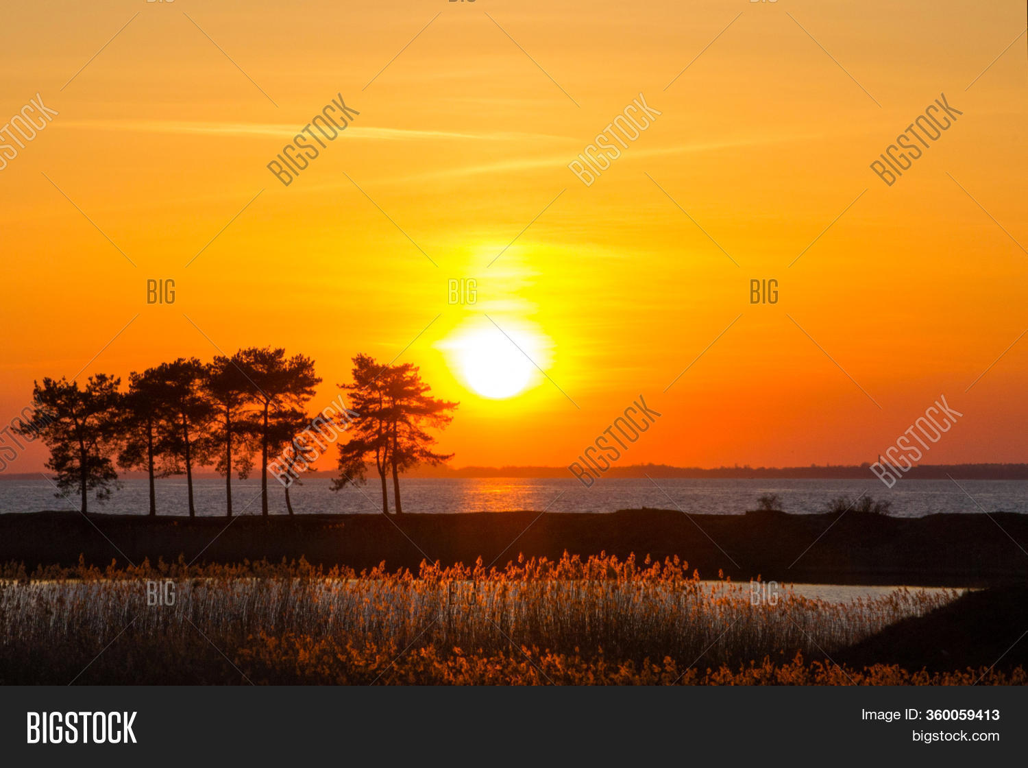 Orange Sunset Land Image & Photo (Free Trial) | Bigstock