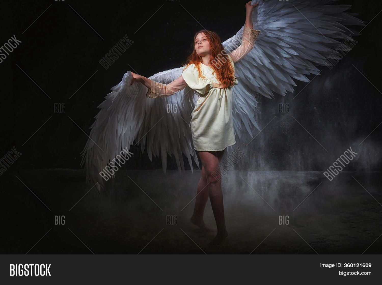 White Angel On Dark Image & Photo (Free Trial) | Bigstock