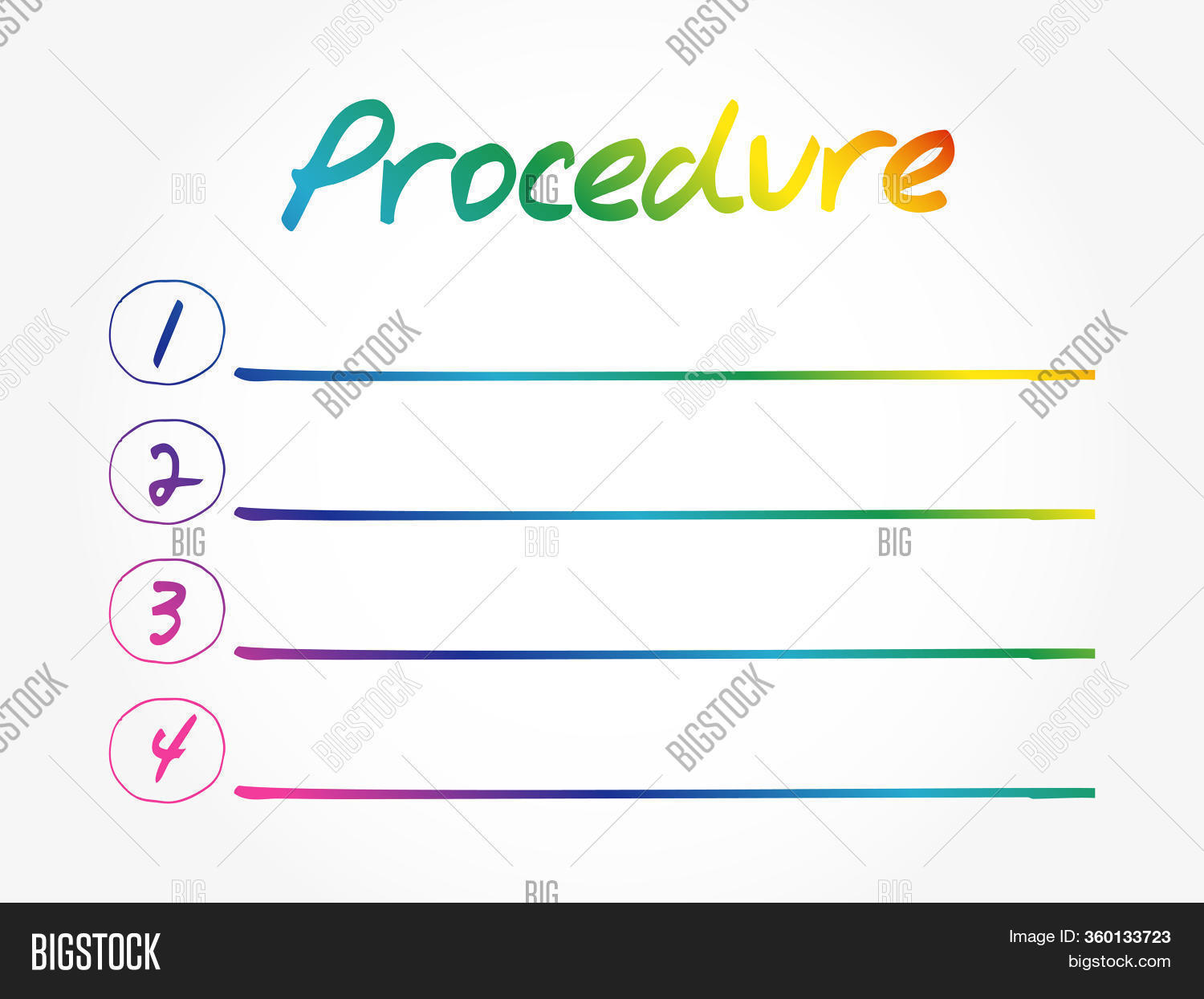 Procedure - Blank List Image & Photo (Free Trial) | Bigstock