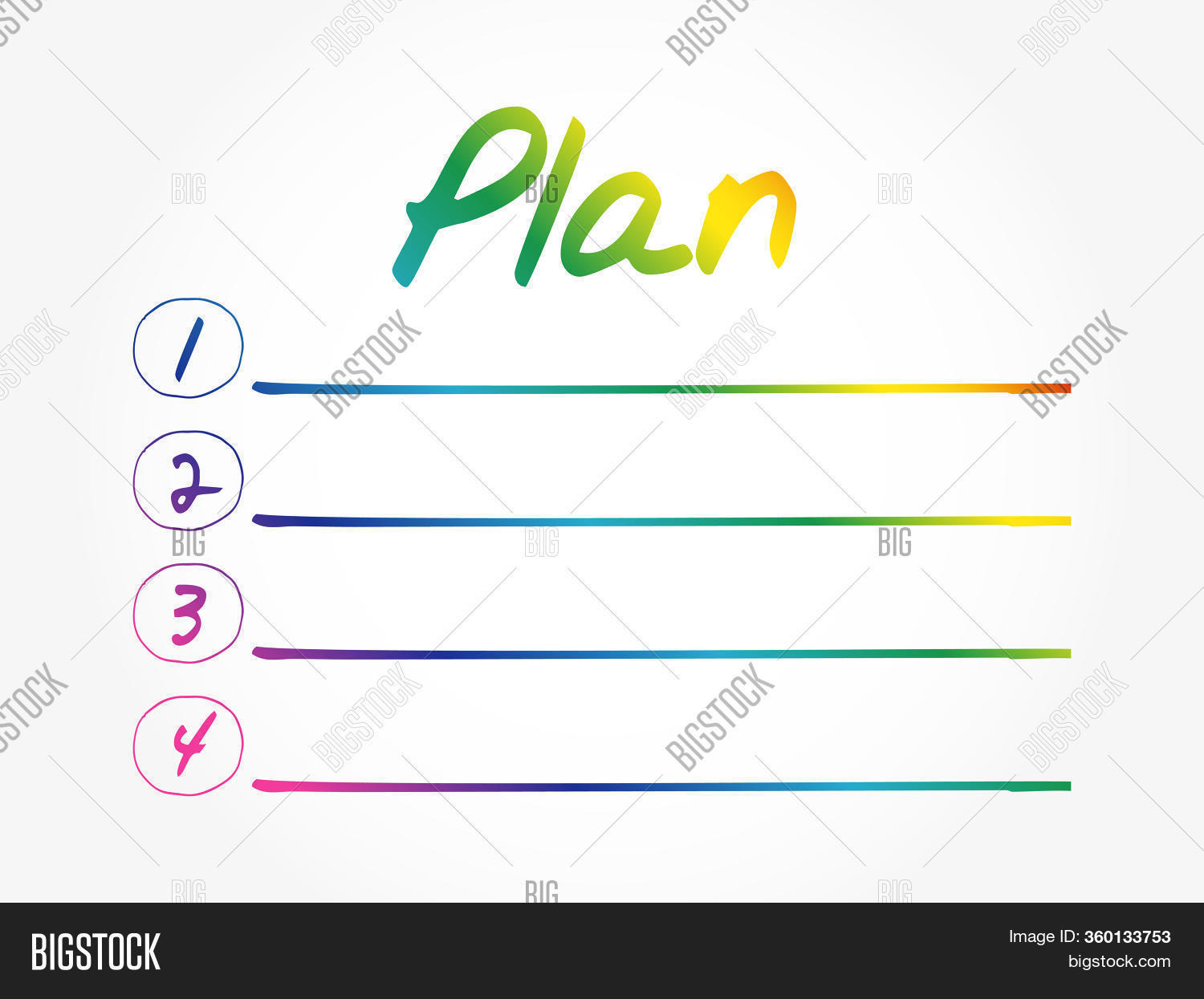 Plan - Blank List, Image & Photo (Free Trial) | Bigstock