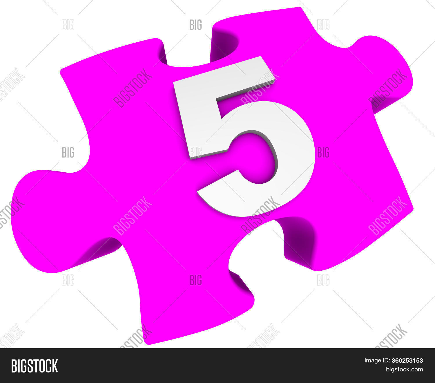 Number Five. Puzzle Image & Photo (Free Trial) | Bigstock
