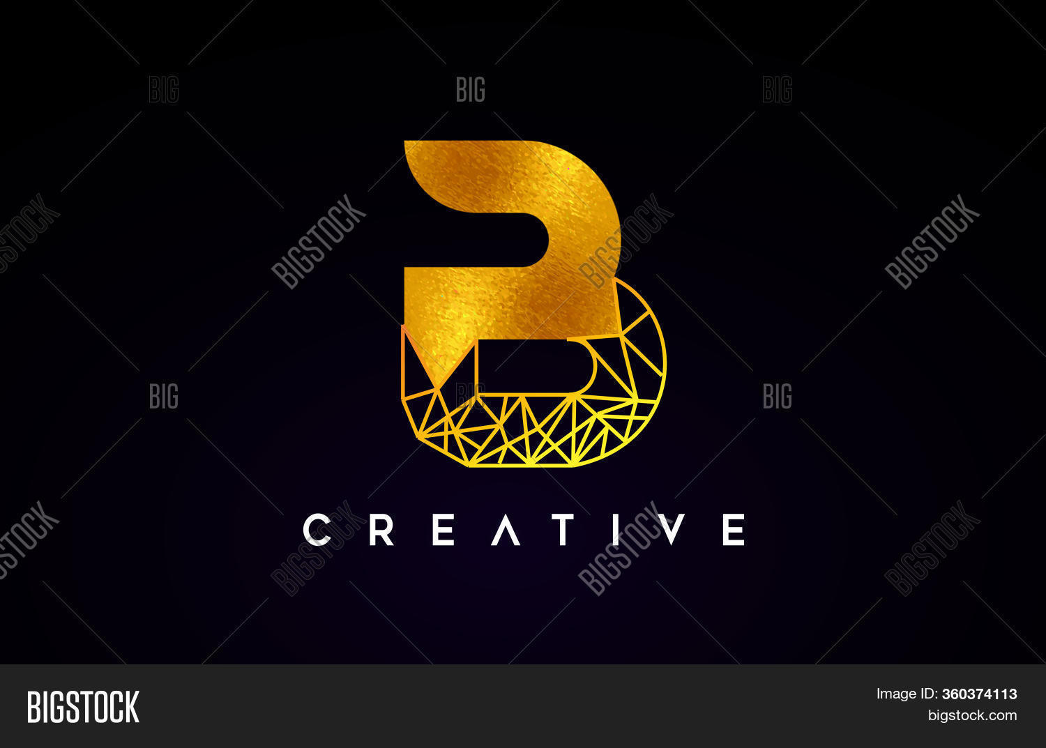 B Golden Letter Vector & Photo (Free Trial) | Bigstock