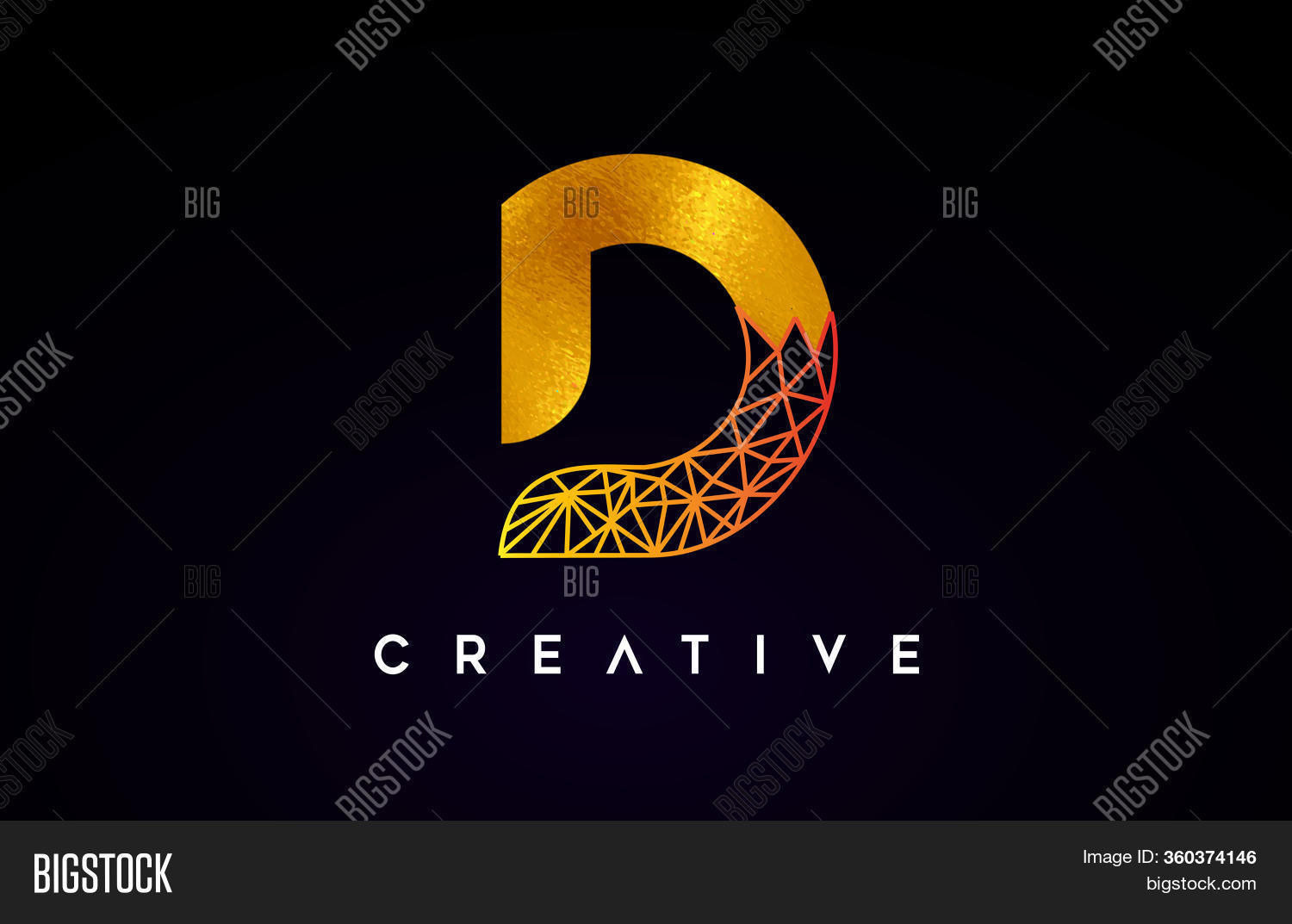 D Golden Letter Vector & Photo (Free Trial) | Bigstock